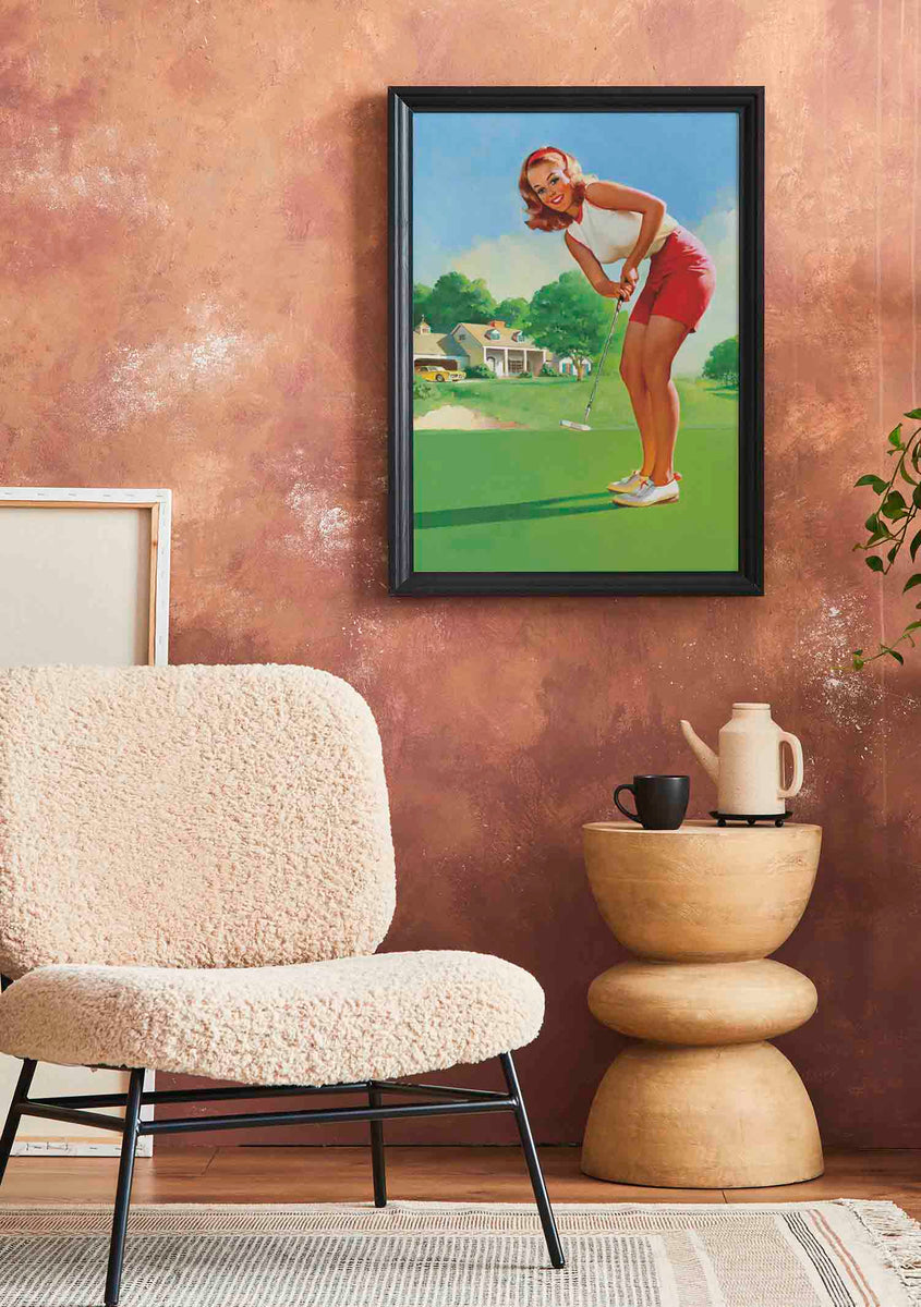 Póster Pin Up Golf | Laamina.com